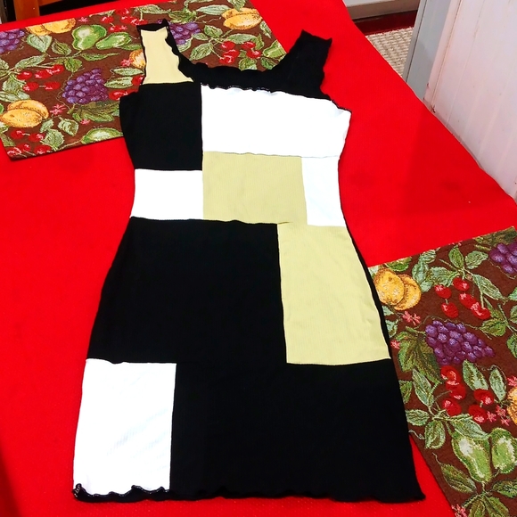 Dresses | Block Pattern Bodycon Dress | Poshmark